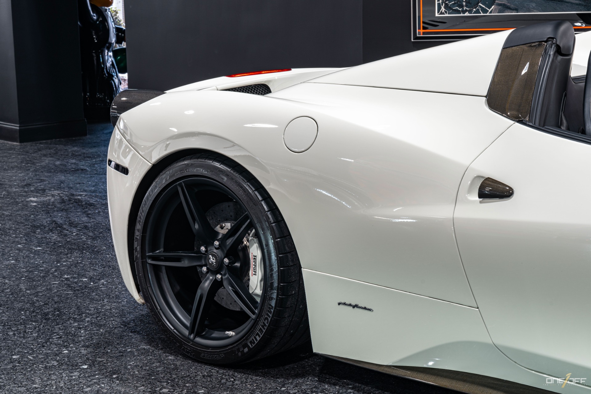 White Ferrari 458 Spider Wallpaper