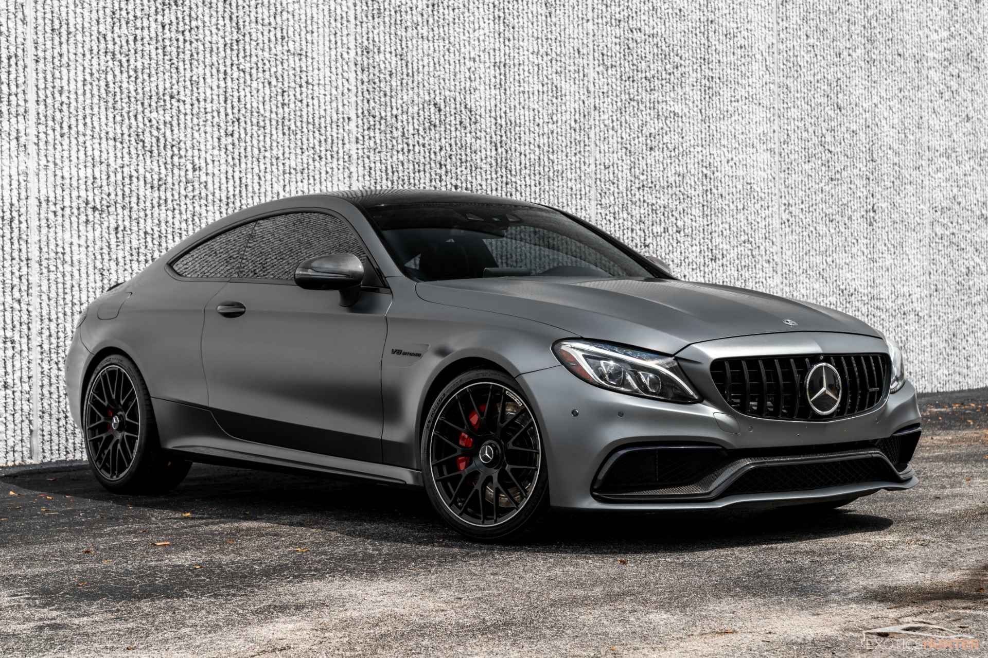 Matte Black Mercedes C63 Amg