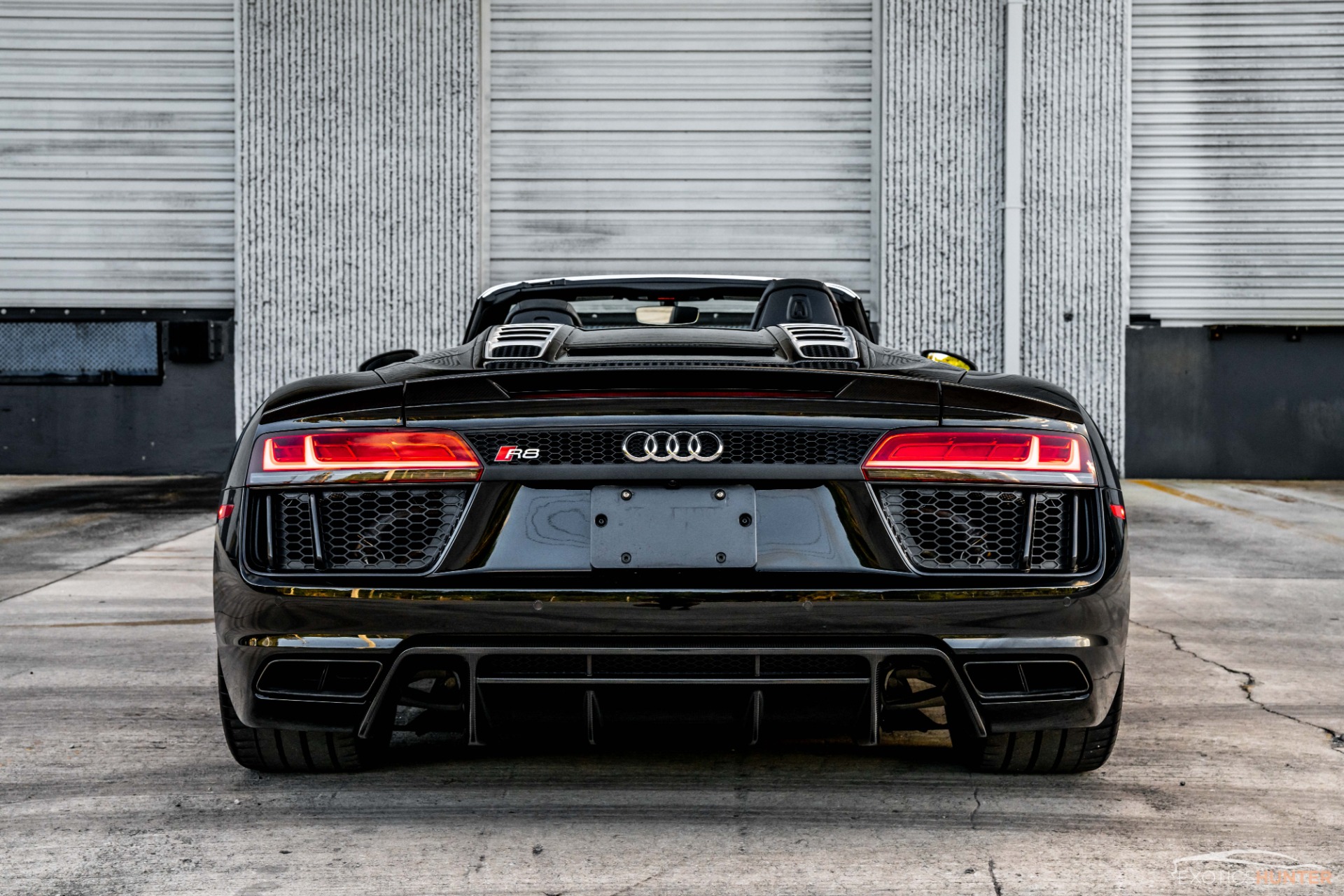 Gray Audi R8 From Back