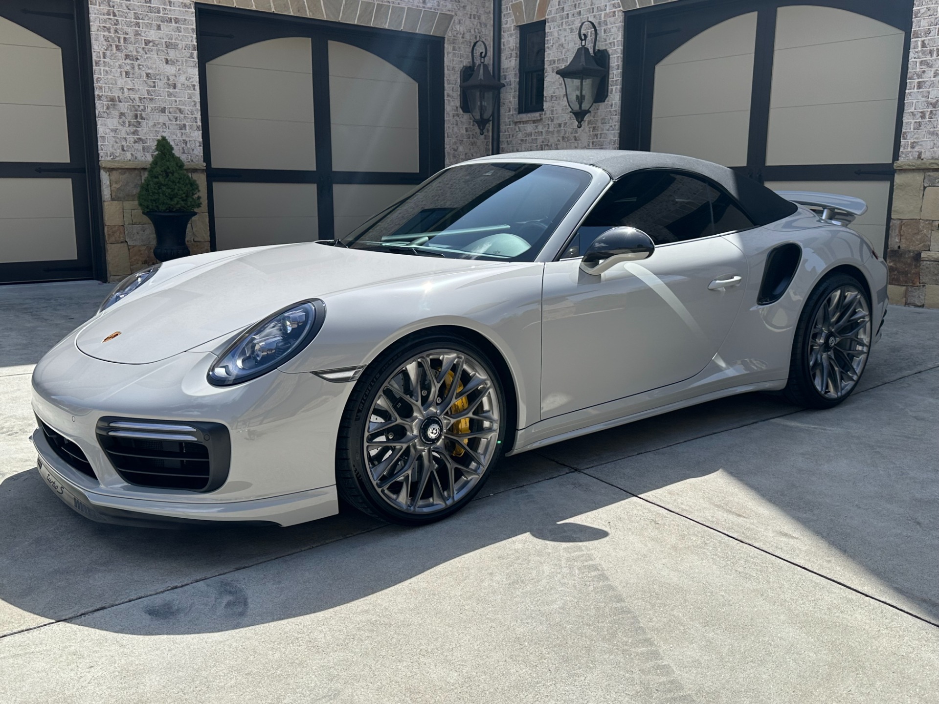 Used 2019 Porsche 911 Turbo S in Chalk on HRE Wheels w/ CCBs, Tubi ...