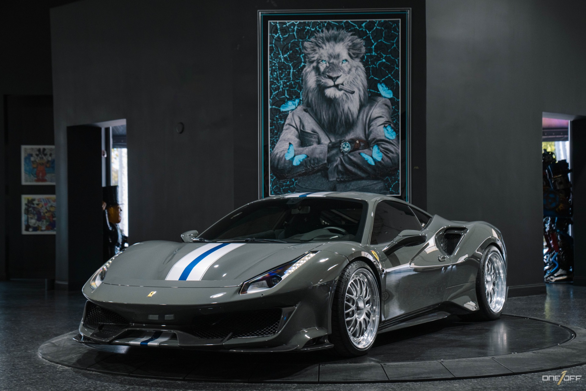 Used 2020 Ferrari 488 Pista in Grigio Scuro w/ Blue Alcantara+Matte ...