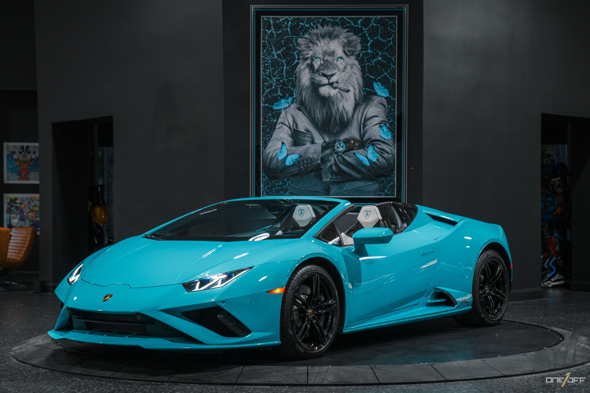 Used 2021 Lamborghini Huracan EVO Spyder In Blu Tanus w/ White Interior ...