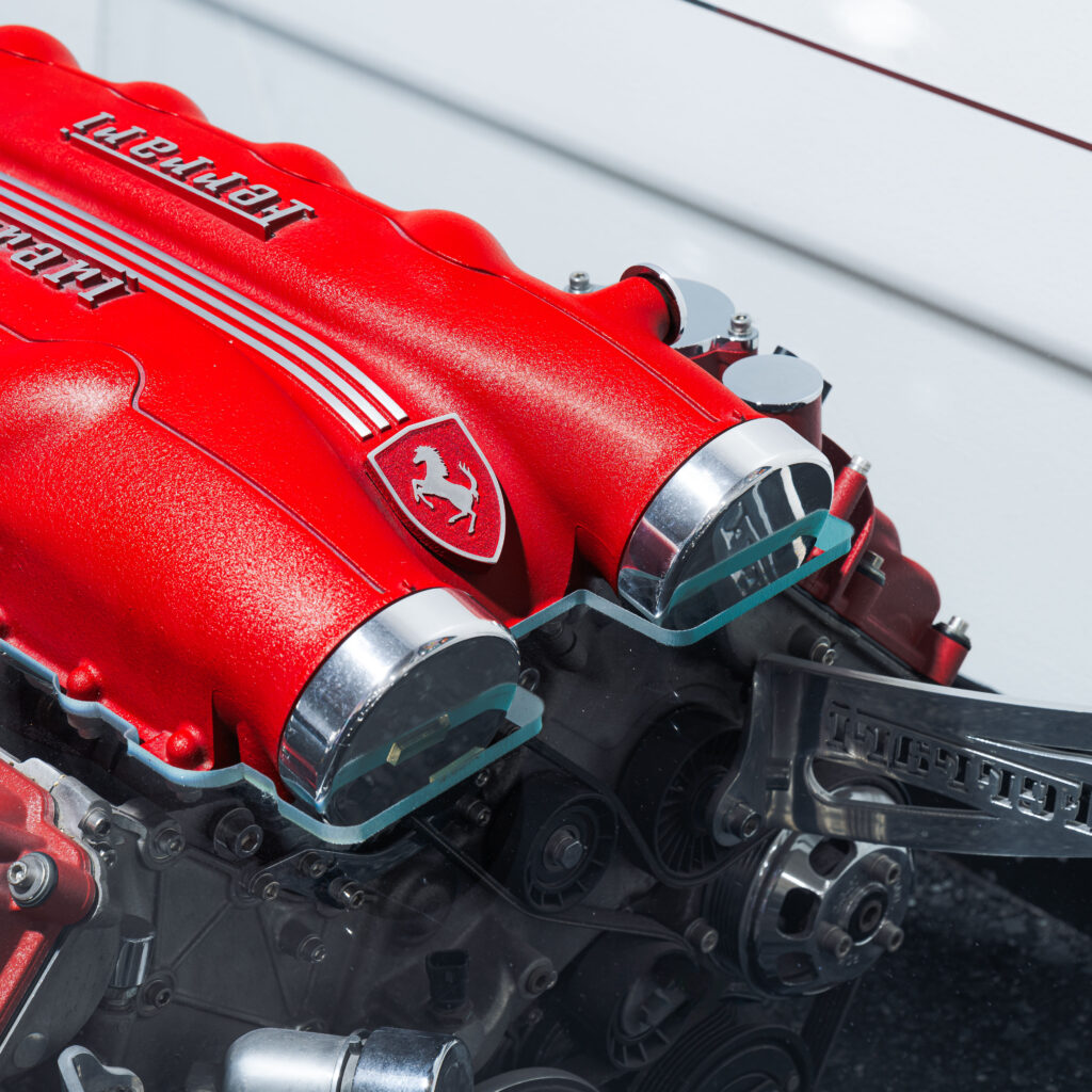 Ferrari V12 Engine Glass Coffee Table - Exotics Hunter